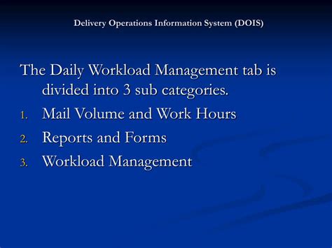 Ppt Delivery Operations Information System Dois Powerpoint