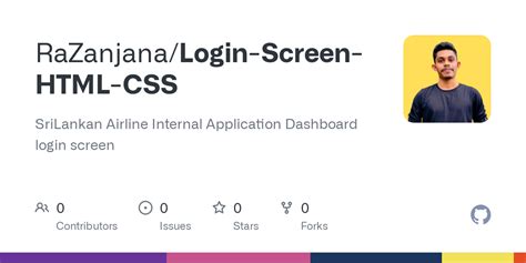 Github Razanjana Login Screen Html Css Srilankan Airline Internal