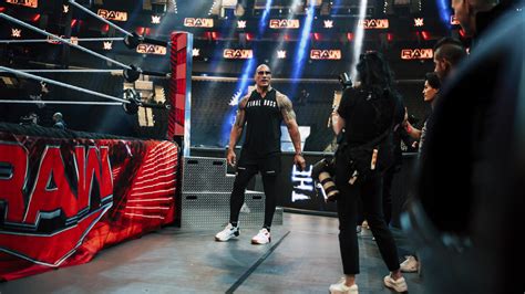 The Rock Behind The Scenes Wrestlemania Xl Wwe Superstars Photo