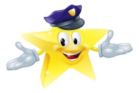 Police Or Security Star Man Vector Illustration Star Clipart