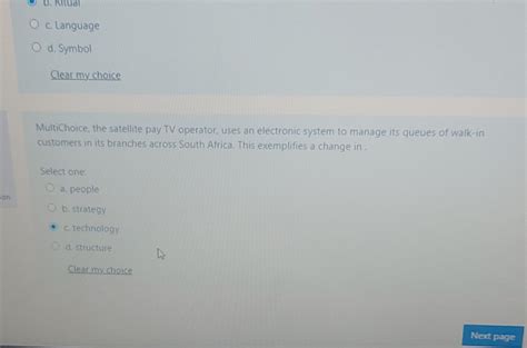 Solved C Language D Symbol Clear My Choice Multichoice Chegg