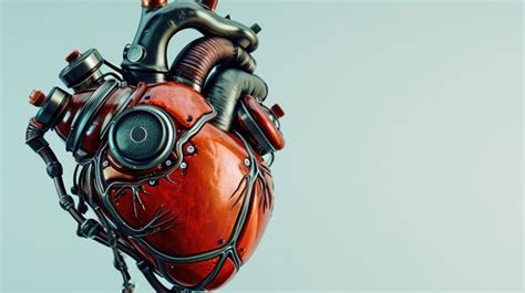 Premium Photo Generative Ai Robot Heart In Cyberpunk Style Futuristic