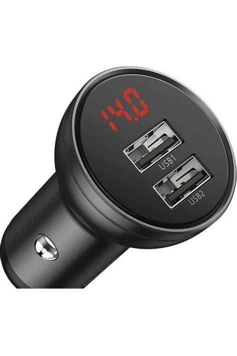 Baseus Super Şarj Çift Usb Girişli 24w Araç Çakmaklık Şarjı Araç Şarjı