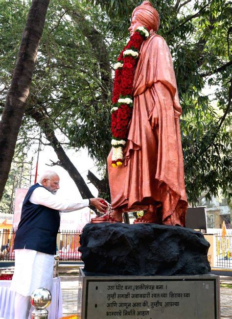 Prime Minister Narendra Modi Pays Floral Tribute To Swami Vivekananda