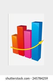 Business Graph Vector Growth Progress Blue Stock Vector Royalty Free