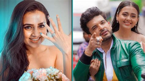 Karan Kundrra And Tejashwi Prakash Got Engaged Actress Flaunts Diamond