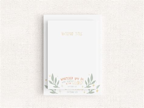 custom bible verse notepad personalized christian notepad and