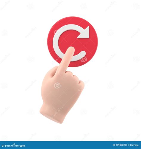 reboot concept restarting technology hand to push big red button 3d