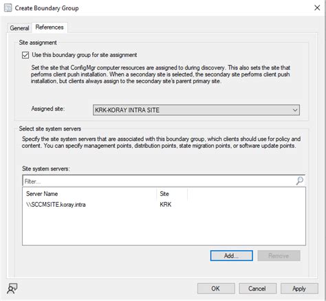 SCCM Boundaries And Boundary Group SCCM AD SECURITY WINDOWS Power