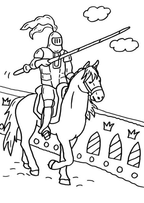 Ritter Mit Pferd Malvorlage Information Online