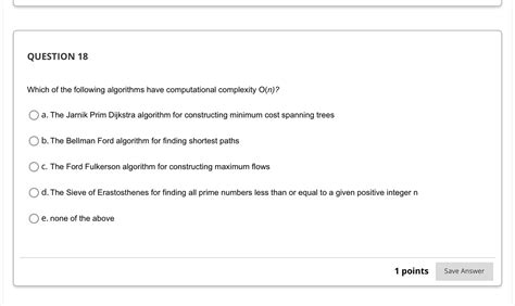 Solved QUESTION Which Of The Following Algorithms Have Chegg