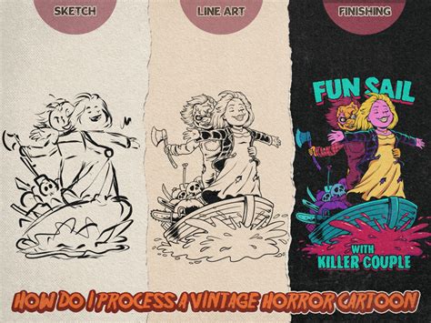 Vintage Horror Cartoon Art For Tshirt Illustration Upwork