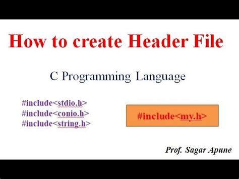 How To Create Header File In C Youtube