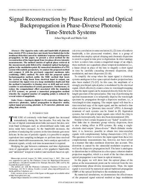 pdf signal reconstruction by phase retrieval and optical