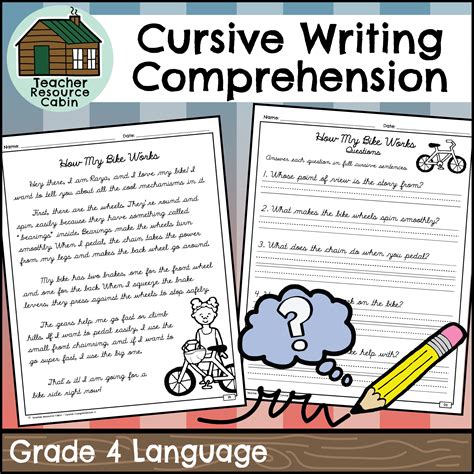 Grade 4 Cursive Comprehension Passages And Questions Teacher Resource