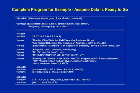 Ppt A Set Of Sas Macros For Producing Statistical Reports Powerpoint