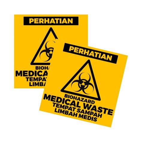 Jual Stiker Tempat Sampah Limbah Medis Stiker Sampah Infeksius