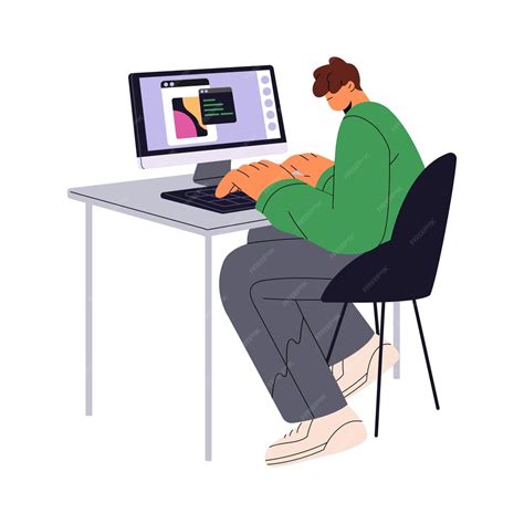 Coder Escrevendo Código No Computador Designer Digital Digitando