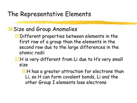 Ppt Overview Of Representative Elements In Chemistry Powerpoint