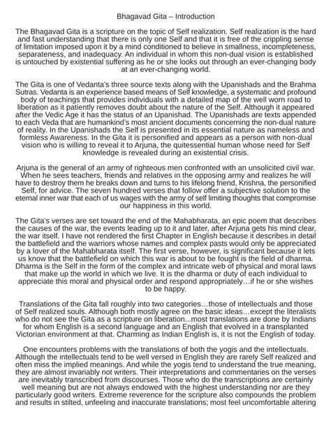 Pdf Bhagavad Gita Introduction Stillness Speaks · Bhagavad Gita