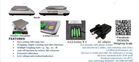 Dickson Dsw Cb 6kg And 10kg Series Electronic Precision Scale Weighing