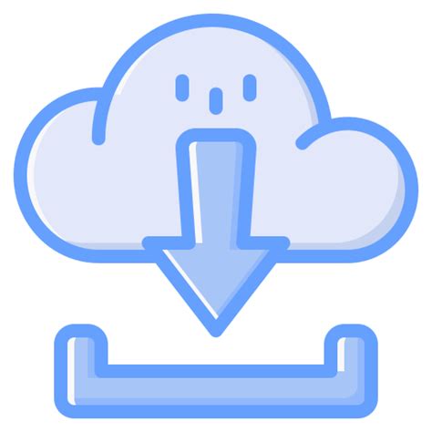 클라우드 다운로드 네트워크 및 통신 아이콘