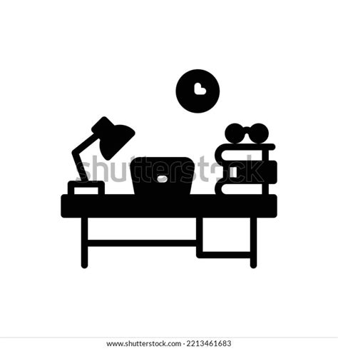 Vector Black Icon Study Stock Vector Royalty Free 2213461683