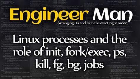 Linux Processes Init Forkexec Ps Kill Fg Bg Jobs Youtube