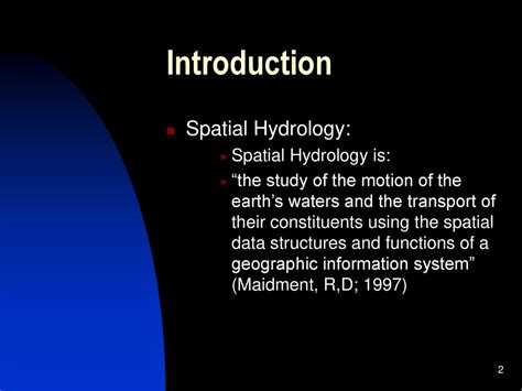 Modeling A Spatially Distributed Water Balance Using TOPMODEL Ppt