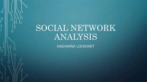Social Network Analysis Pptx