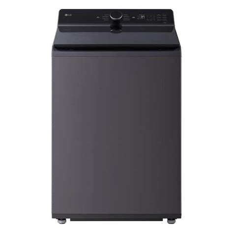 Lg Cu Ft Smart Top Load Washer In Matte Black With Agitator Easy