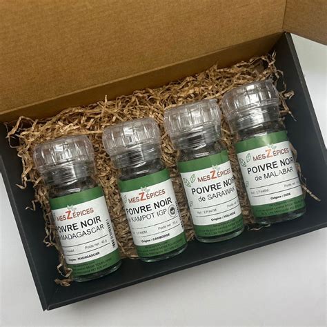 Coffret De 4 Moulins De Poivres Noirs