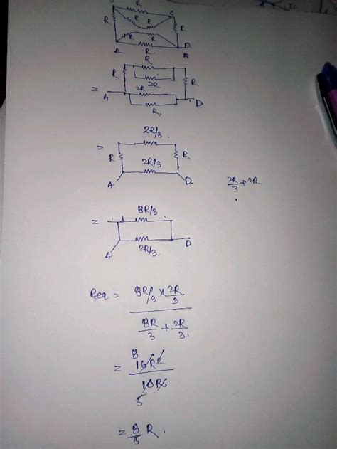 In The Network Shown Each Resistance Is Equal To R The Equivalent