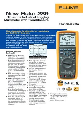 Fluke 289 Multimeter With Trendcapture At ₹ 81200 Fluke Measuring Instruments In Mumbai Id