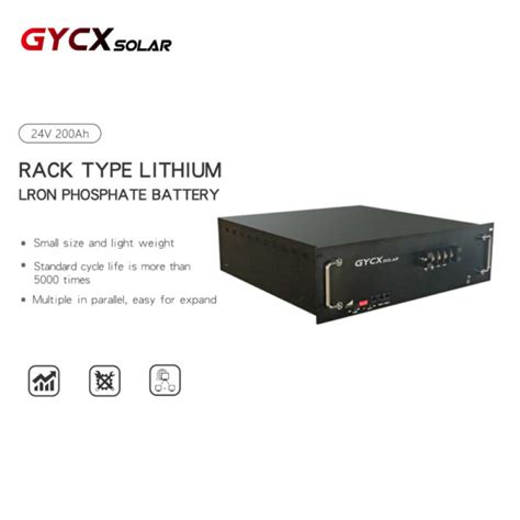 5kwh 200ah 24v 리튬 배터리 랙 Gycx 태양광 스마트 에너지 솔루션