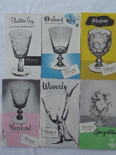 1947 Catalog Leaflets Vintage Heisey Elegant Glass Crystal Patterns