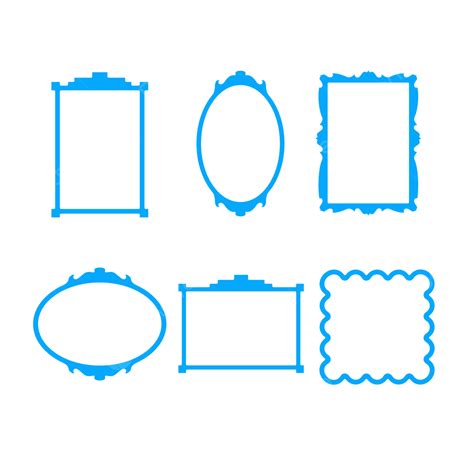 Original Simple Blue Border Photo Frame Design Christmas Frame Blue Photo Frame Background