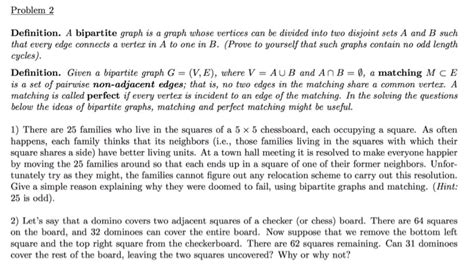Definition A Bipartite Graph Is A Graph Whose
