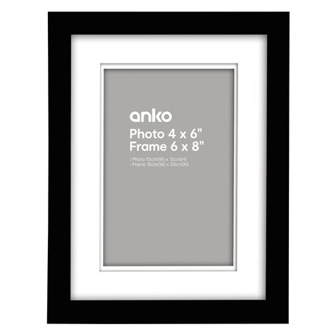 Nice Photo Frame 4in X 6in 10cm X 15cm Black Kmart
