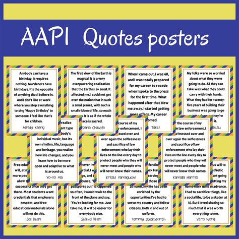 Aapi Authors Quote Posters Asian American And Pacific Islander Posters