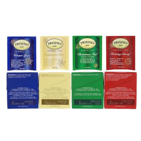 Twinings Herbal Tea Variety Pack Special Edition Holiday 4 Boxes