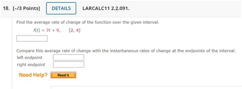 Solved Find The Average Rate Of Change Of The Function Over Chegg