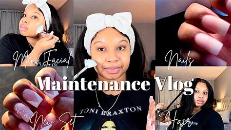 MAINTENANCE VLOG NAILS FACE MASKS SKIN HAIR SELF CARE YouTube