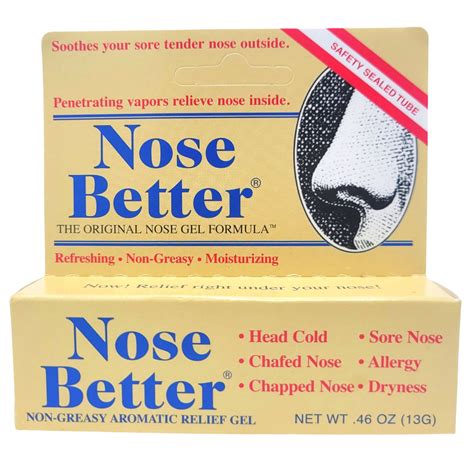 Nose Better Nasal Gel Moisturizing For Dry Nose 46 Oz 13g Pack Of 2
