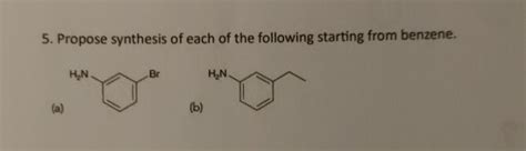 Solved Propose Synthesis Of Each Of The Following Chegg