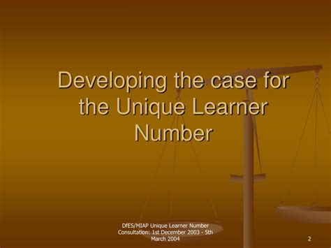 Ppt Briefing On The Consultation Into The Feasibility Of The Unique Learner Number Powerpoint