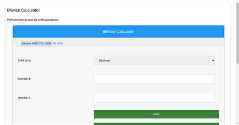 bitwise calculator