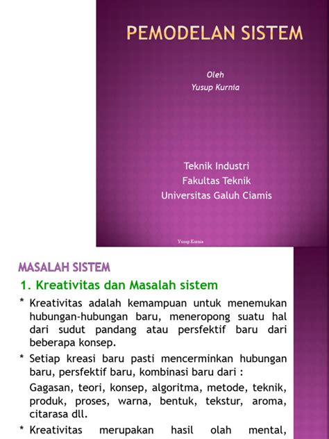 Materikuliah Pemodelan Sistem 5 Pdf