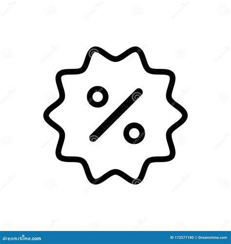 Percent Outline Icon Symbol Logo Illustration For Mobile Concept And Web Design Stock Vector