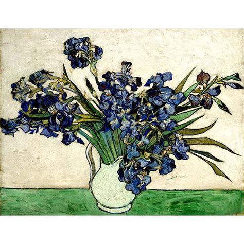 複製絵画 キャンバスアート 世界の名画 ヴィンセント・ヴァン・ゴッホ 「 花瓶のアイリス 」 サイズ 6号 東欧商事株式会社 2 通販